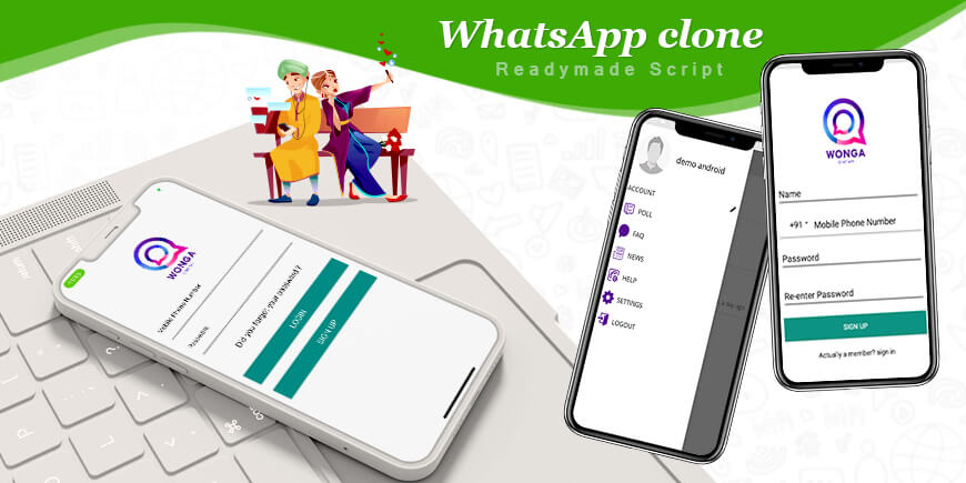 What is the easiest way to make a WhatsApp clone without any development?